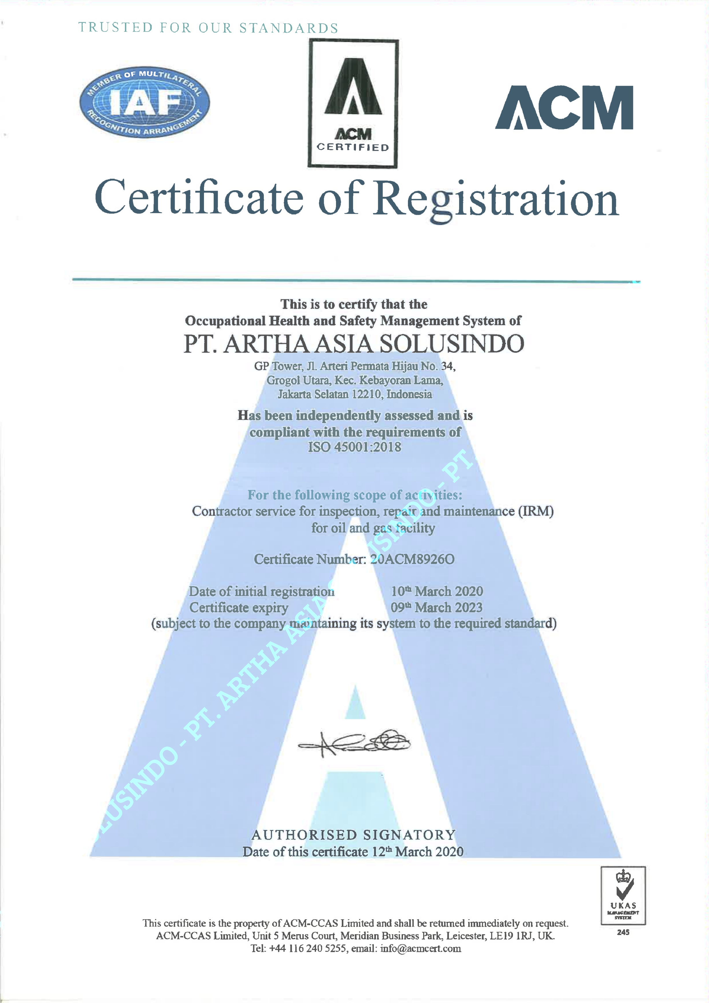 Products and Services - PT. Artha Asia Solusindo